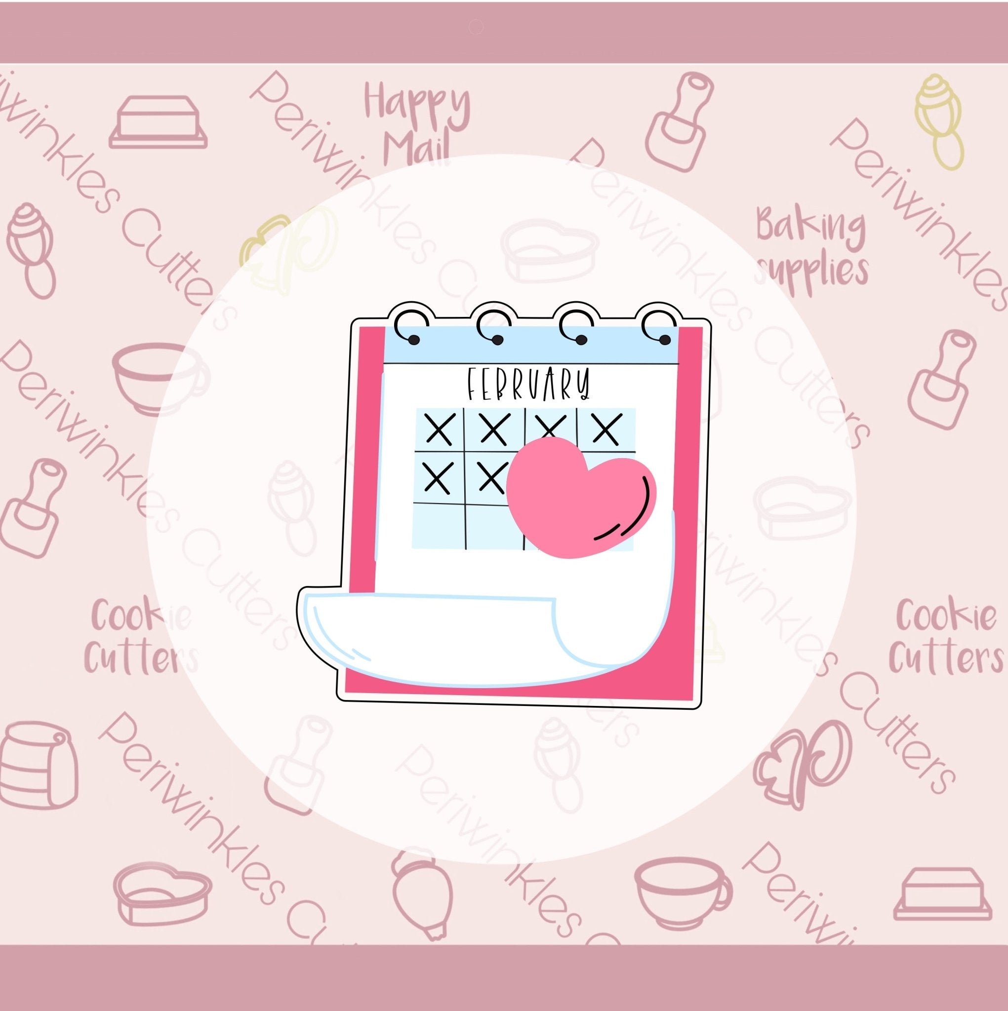 Calendar Cookie Cutter - Periwinkles Cutters