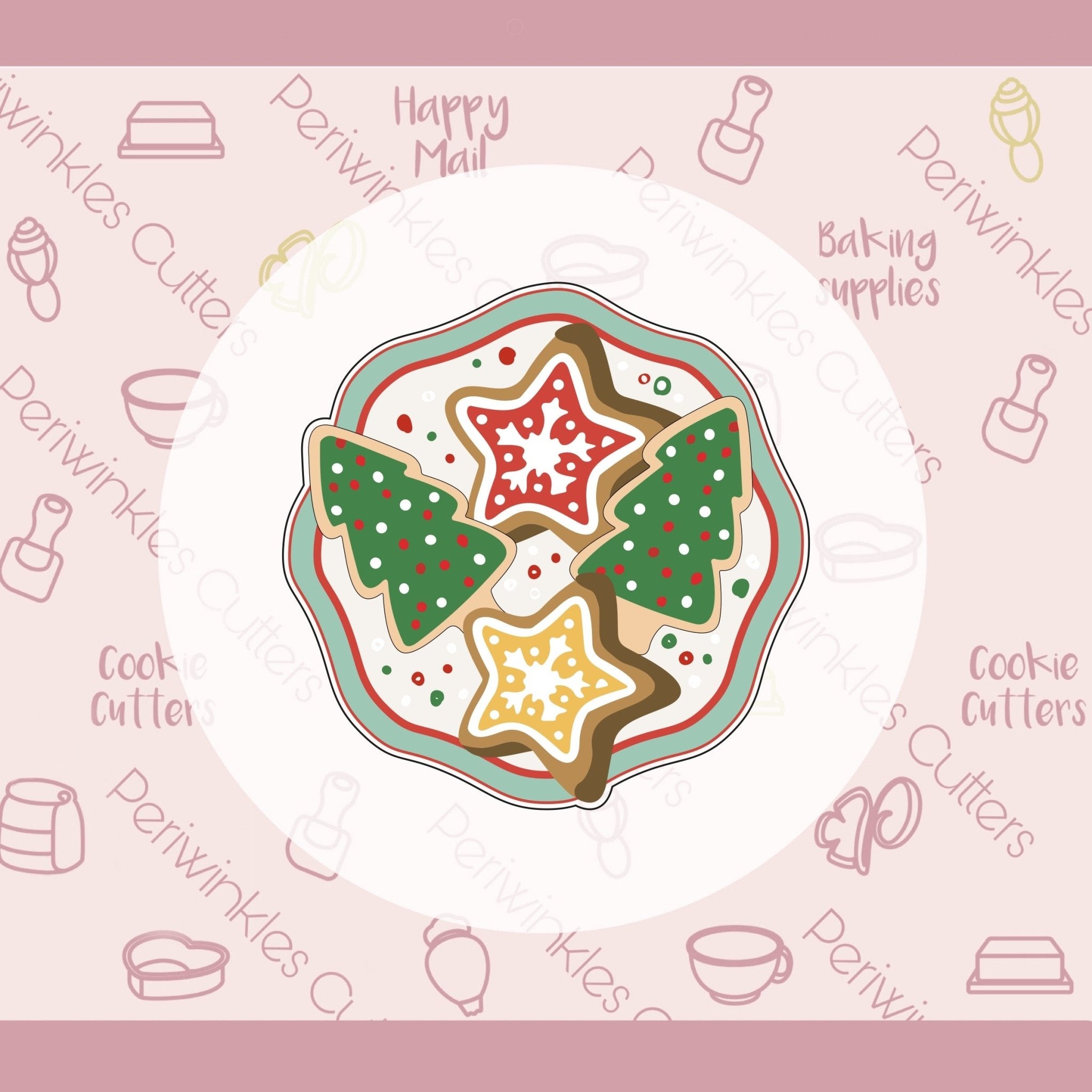 Cookie Plate Cookie Cutter - Periwinkles Cutters