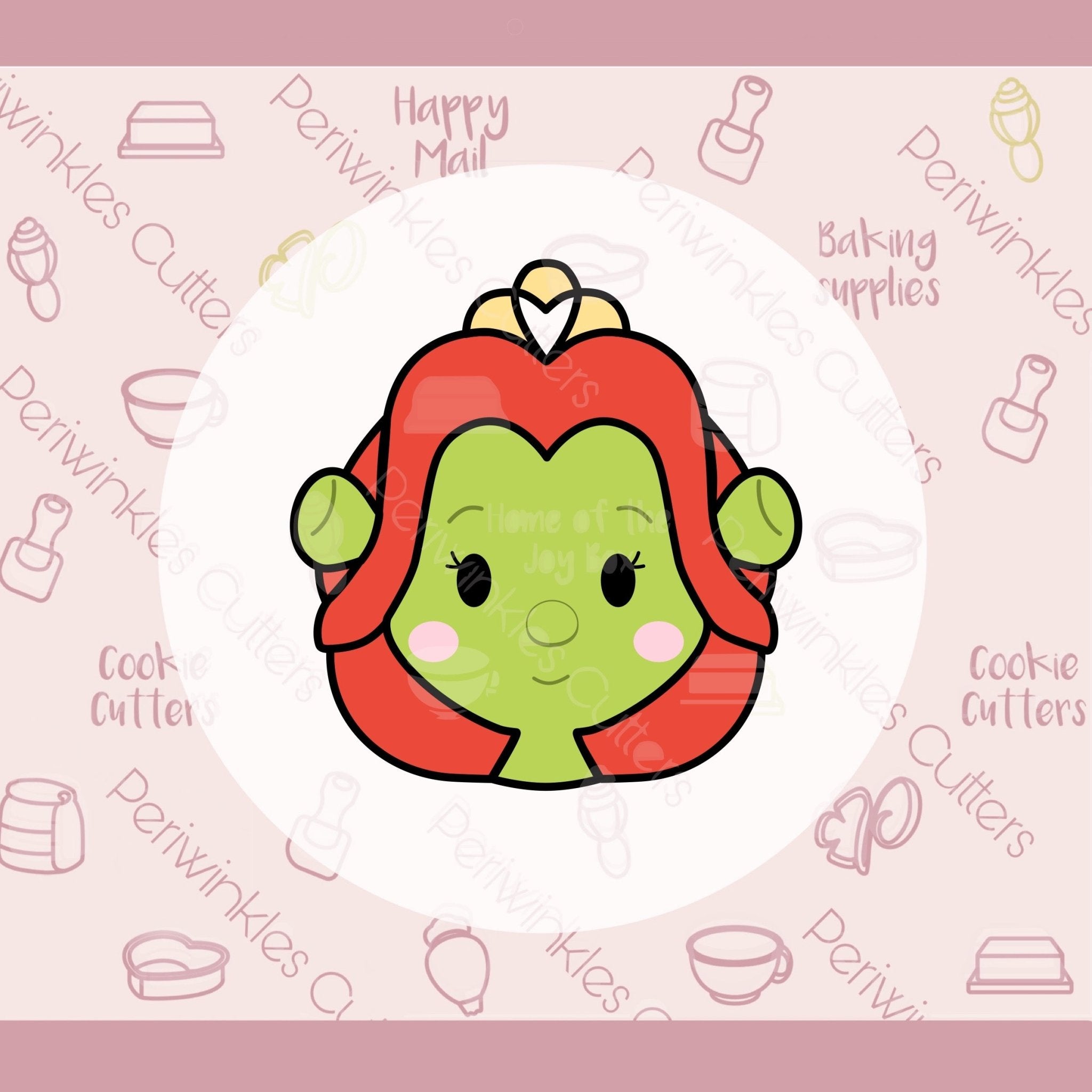Green Ogre Princess Cookie Cutter - Periwinkles Cutters