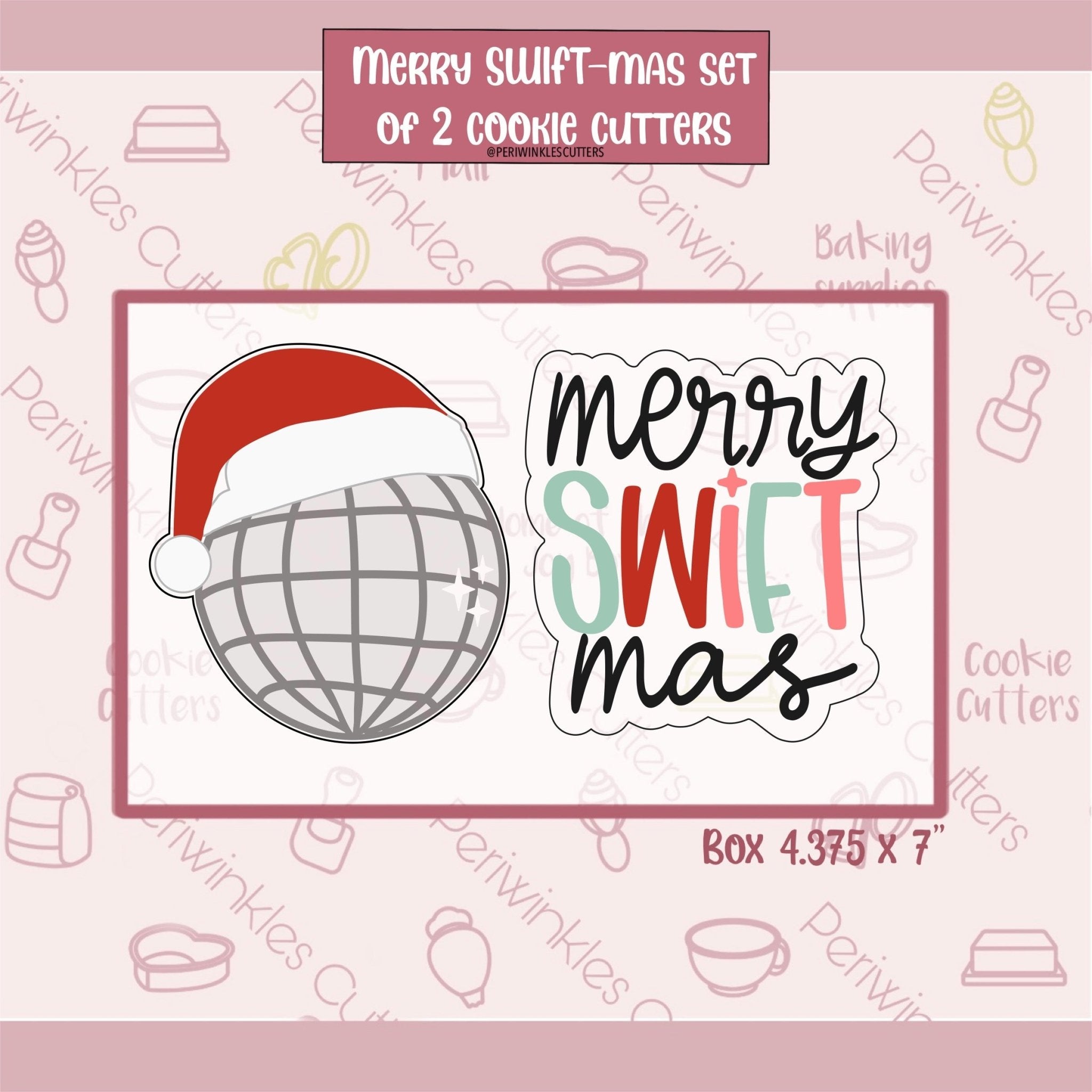 Merry SWIFTmas Set of 2 Cookie Cutter - Periwinkles Cutters