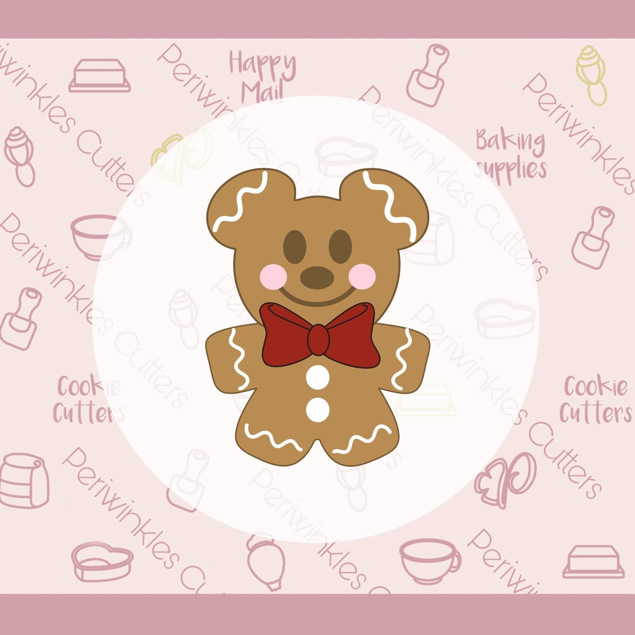 Mouse Ginger Man Cookie Cutter - Periwinkles Cutters