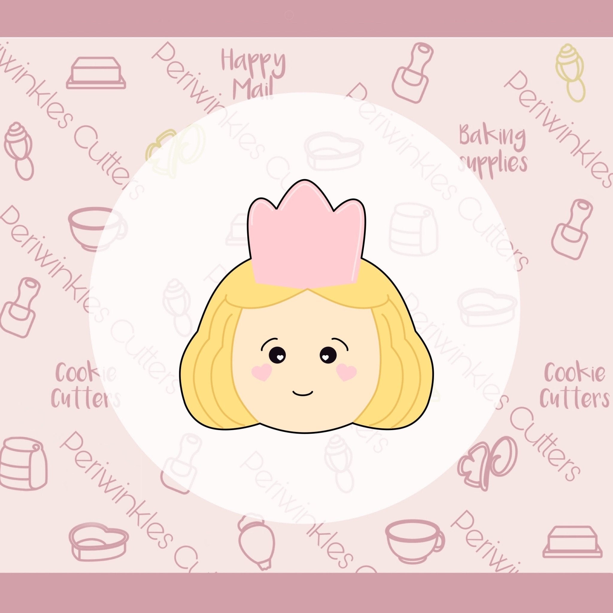 Wicked Pink Princess Cookie Cutter - Periwinkles Cutters