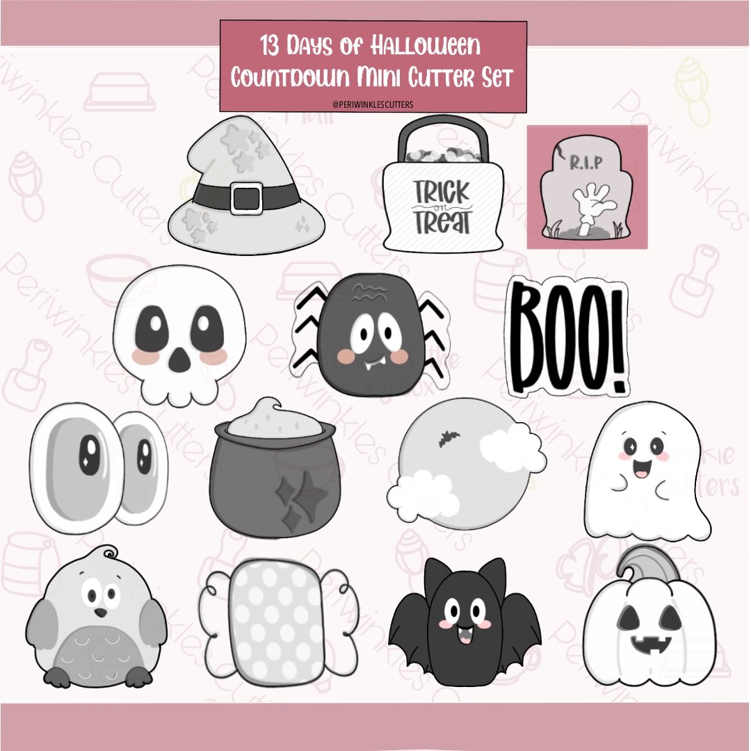 13 Days of Halloween Countdown Mini Cutter Set - Periwinkles Cutters