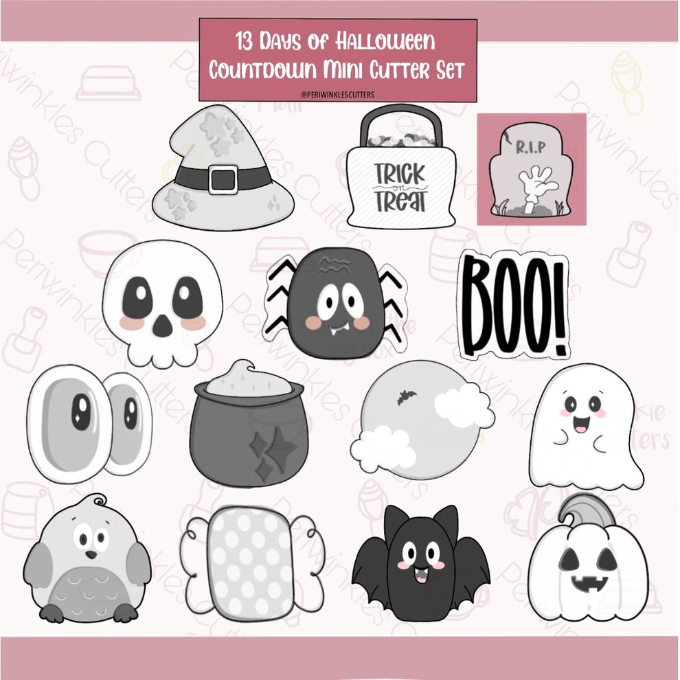 13 Days of Halloween Countdown Mini Cutter Set - Periwinkles Cutters