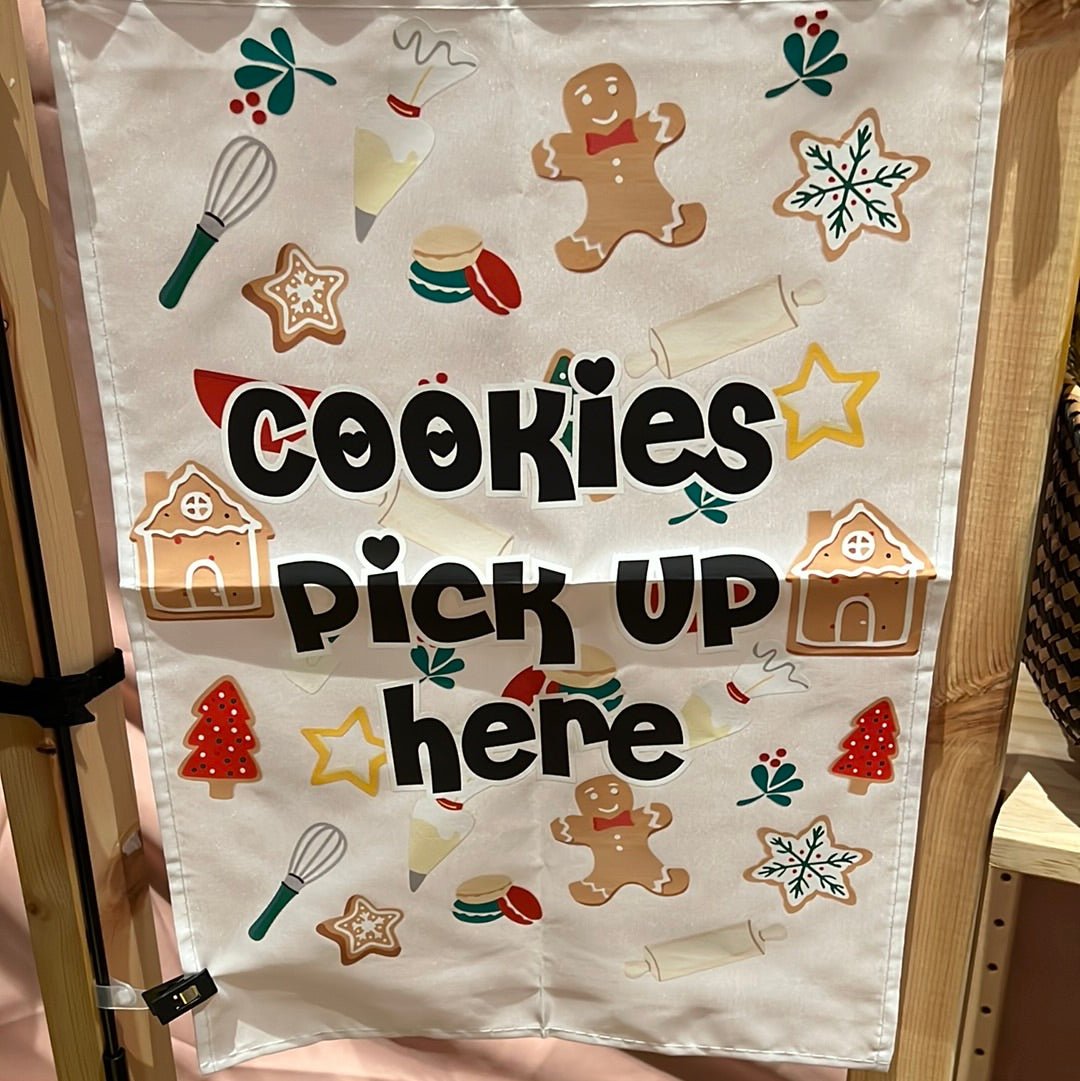 Garden Flag Cookies Pick Up Here - Periwinkles Cutters