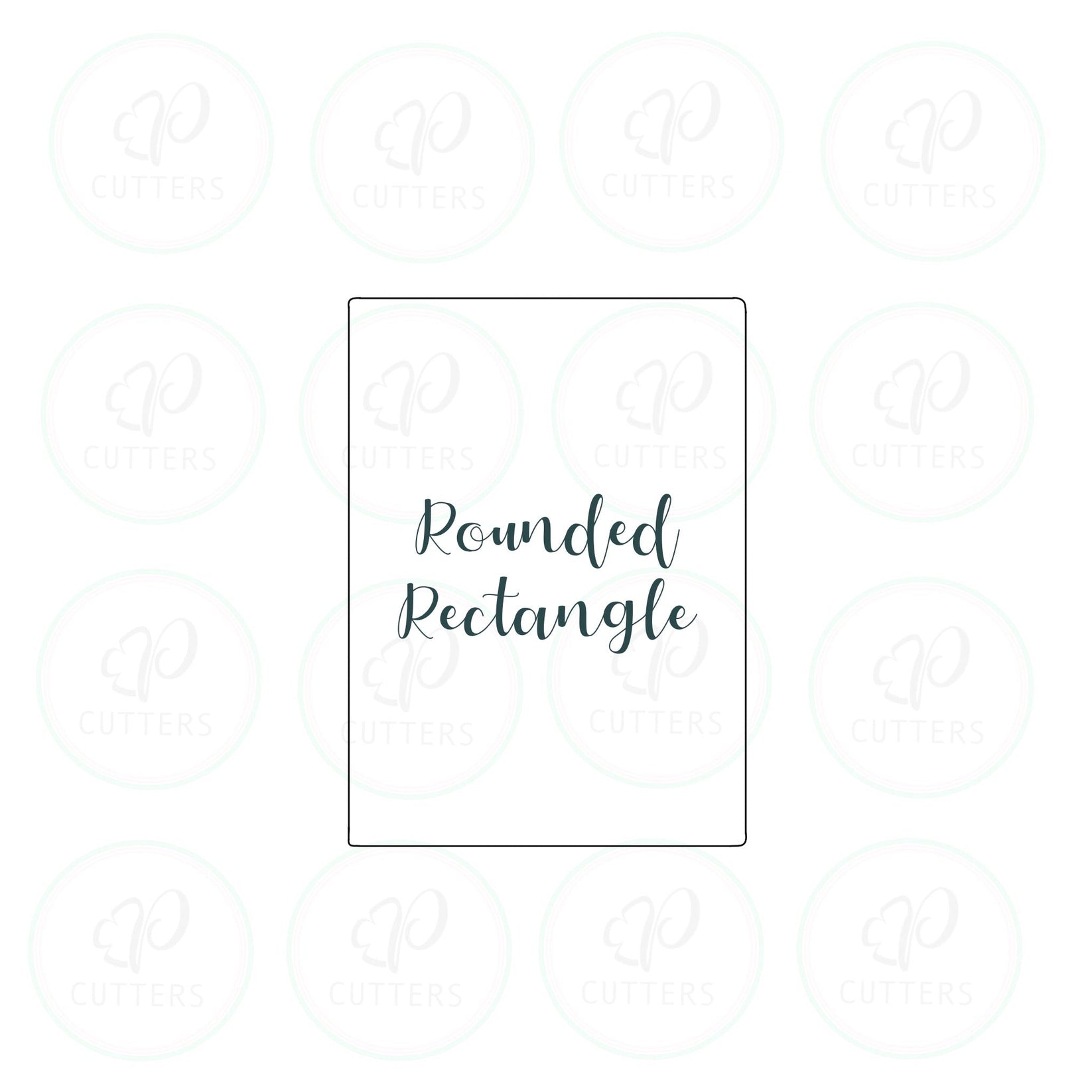 Rounded Corners Rectangle Cookie Cutter - Periwinkles Cutters