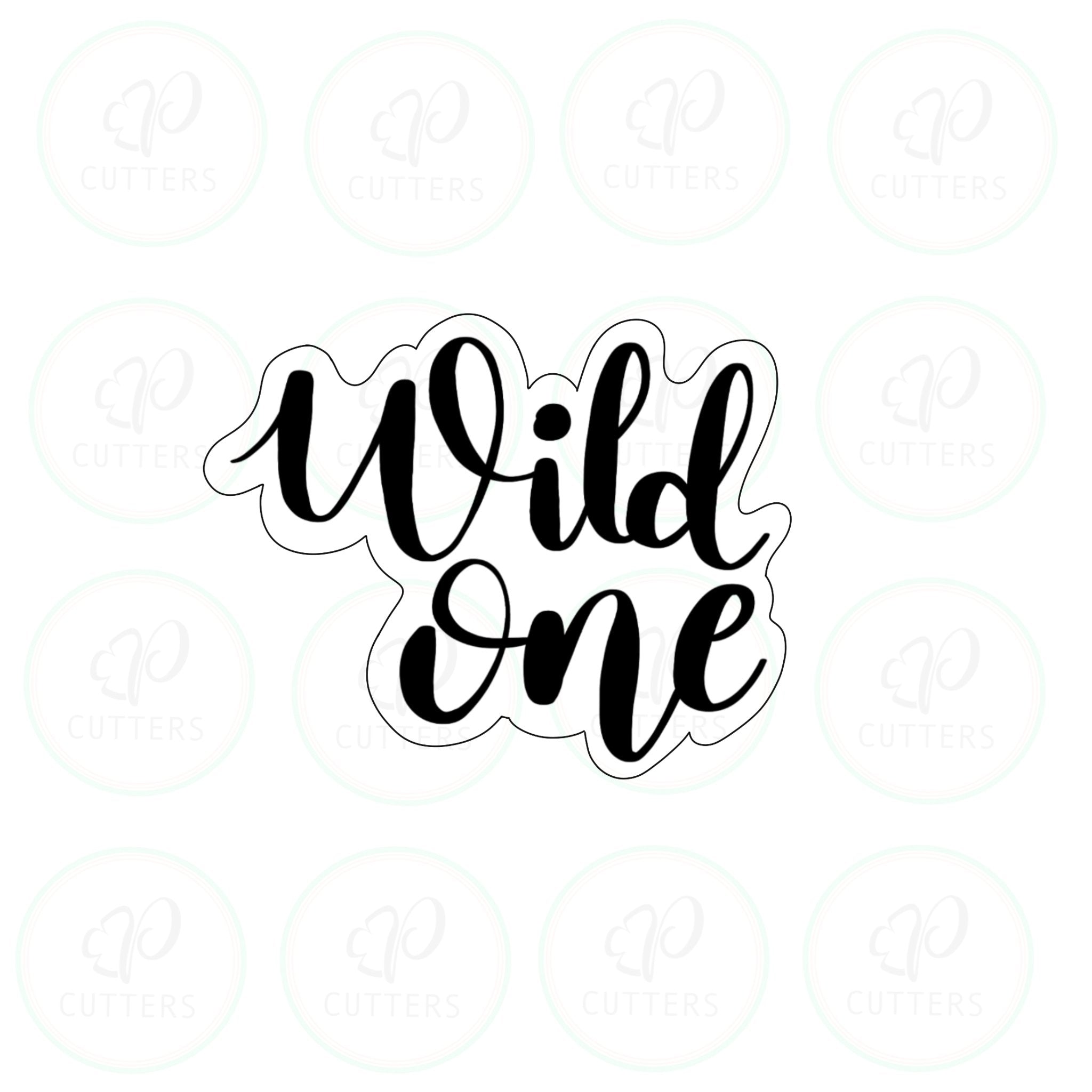 Wild One Plaque Cookie Cutter - Periwinkles Cutters